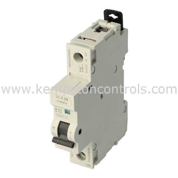 MEM Classic MBH110 MEMSHIELD 2, MCB, CIRCUIT BREAKER, 10A, 10KA, TYPE B, SINGLE POLE, 18MM WIDTH ...