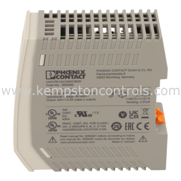 Phoenix 2902992 PHOENIX PRIMARY-SWITCHED UNO POWER POWER SUPPLY FOR DIN ...