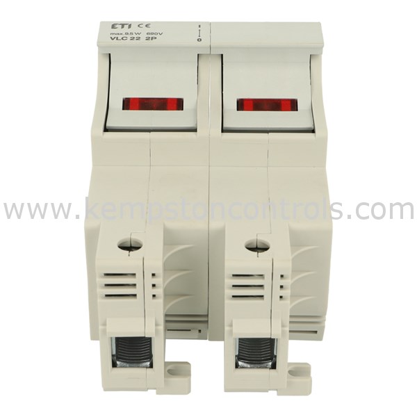ETI VLC22 2P ETI DOUBLE POLE 22X58 FUSE HOLDERS 690V 100A, DIN RAIL MOUNTING | Kempston Controls