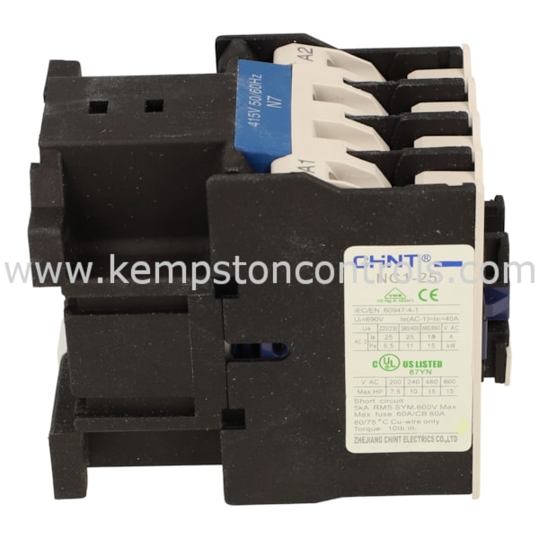 CHINT NC1-2508-415V CHINT CONTACTOR 2NO & 2NC MAIN POLES, 415 COIL AC1 ...