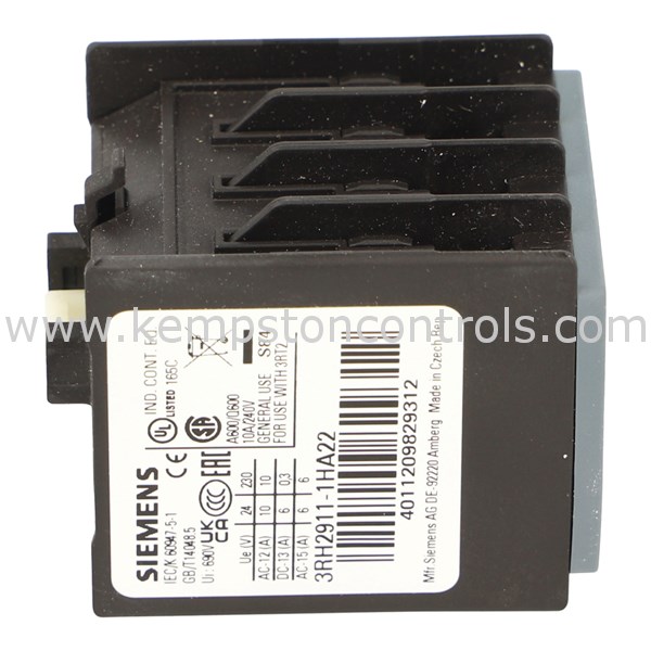 Siemens 3RH2911-1HA22 SIEMENS AUXILIARY SWITCH ON THE FRONT, 2NO+2NC, 1NC, 1NC, 1NO, 1NO, FOR ...