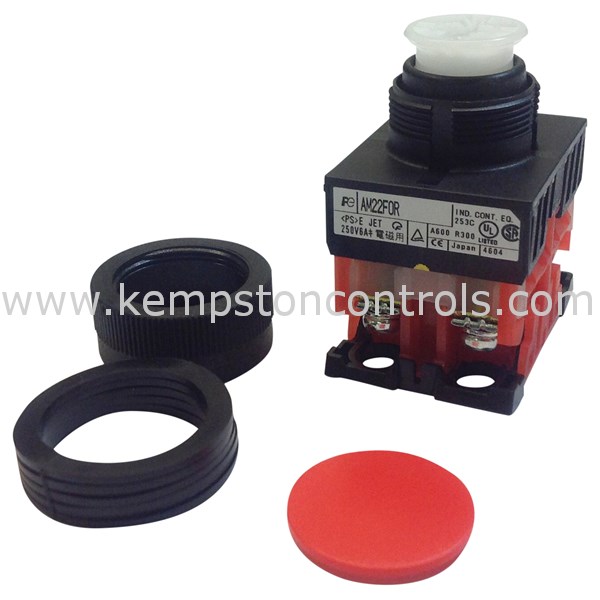 Fuji AM22F0R-10R FUJI PUSHBUTTON FLUSH ROUND HEAD 1NC RED | Kempston ...