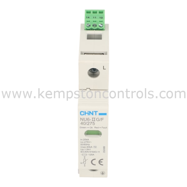 CHINT NU6-II-G/F-1P CHINT SURGE ARRESTOR SPD, 1P, TYPE 2 | Kempston Controls