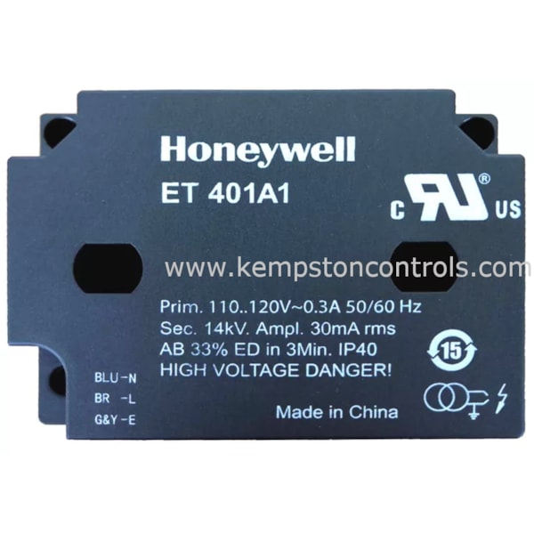 Honeywell ICT ET401A1/U IGNITION TRANSFORMER, 110- 120 V, UL-14KV-UNIT ...