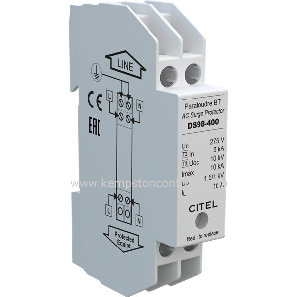 Citel DS98-400 SINGLE PHASE SPD 230/400 TYPE 2 TYPE 3 SURGE PROTECTOR ...