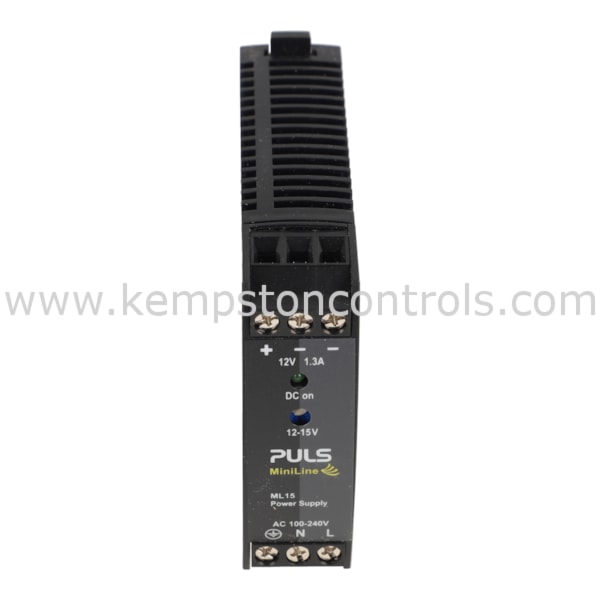 Puls ML15.121 PULS DIN-RAIL POWER SUPPLY, SINGLE PHASE INPUT, 12V, 1.3A ...