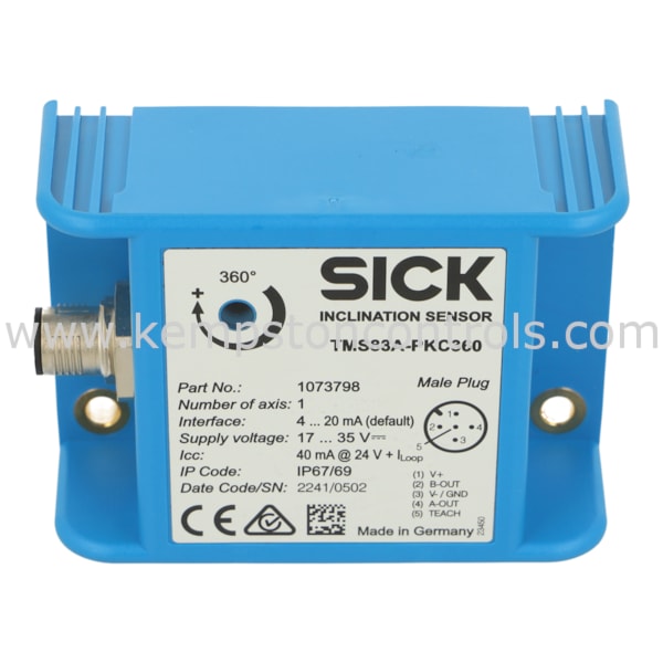 Sick TMS88A-PKC360 SICK INCLINATION SENSOR, SINGLE AXIS, MALE M12 5 PIN ...
