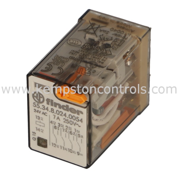 Finder 55.34.8.024.0054 RELAY 24VAC LED | Kempston Controls