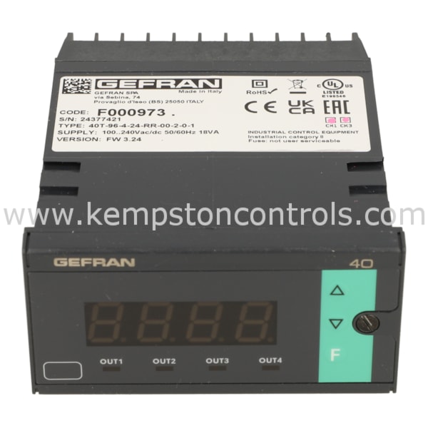 Gefran F000973 GEFRAN MICROPROCESSOR BASED INDICATOR, 40T SERIES, 100 ...