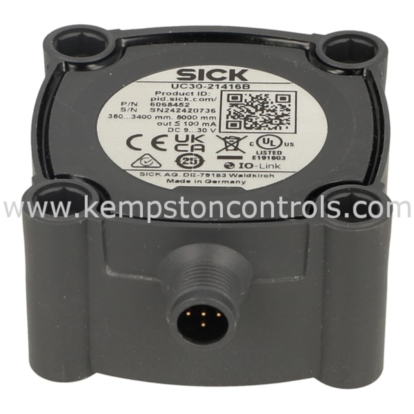Sick UC30-21416B SICK ULTRASONIC SENSOR, 9-30VDC, M12, 5PIN, 2LED, PUSH ...