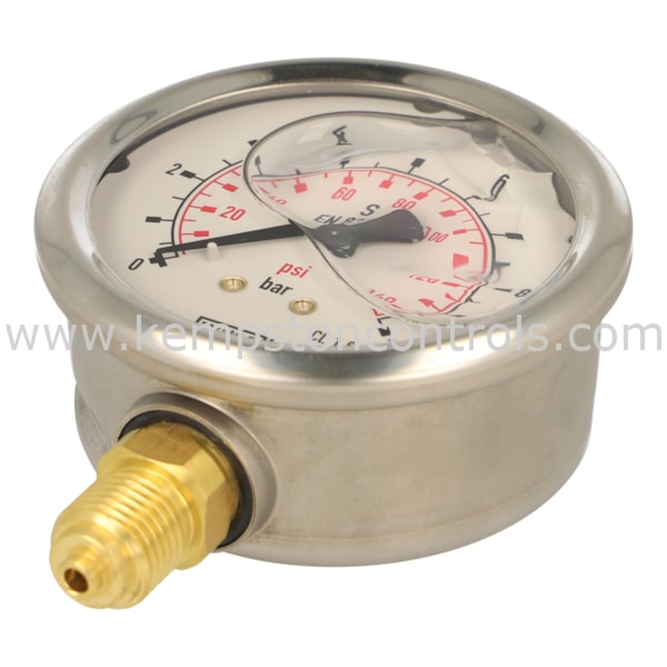 WIKA 213.53.050/063 WIKA BOURDON TUBE PRESSURE GAUGE, 0 TO 10 BAR, G 1/4 B, LOWER MOUNT ...