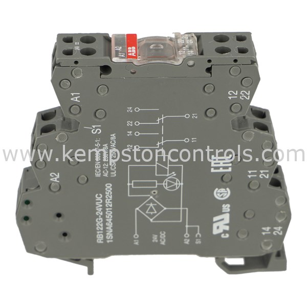 ABB 1SNA645012R2500 ABB INTERFACE RELAY, 2CO, A1-A2=24VAC/DC, 5-250VAC ...