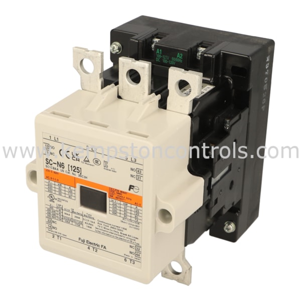 Fuji SCN6/1 FUJI SC-N6 AC100-127V CONTACTOR 2N/O+2N/C AUX (60KW AC3 380/440V) | Kempston Controls