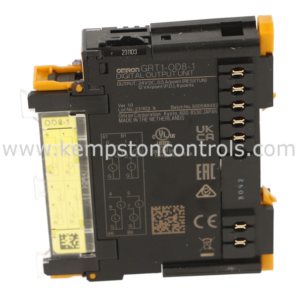 Omron GRT1-OD8-1 OMRON SMARTSLICE OUTPUT MODULE, GRT1 SMARTSLICE SERIES, 8 OUTPUTS, TRANSISTOR ...