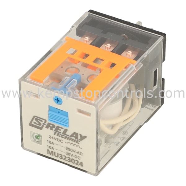 Schrack MU323024 SCHRACK PLUG-IN RELAY, 11 PIN, 3CO, 24VDC, 10A WITH ...