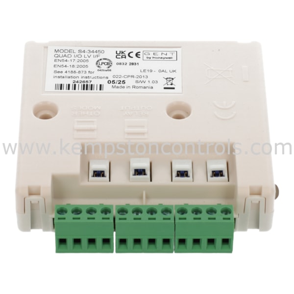 Honeywell Gent S4-34450 GENT INTERFACE 4 CHANNEL I/O S4-34450 ...