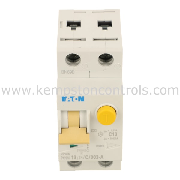 Eaton PKNM-13/1N/C/003-A-MW EATON RCD/MCB COMBINATION, 13A, 1P+N, C CURVE, 30MA, TYPE A ...