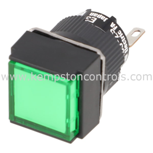 Fuji AH165-ZSGE3 FUJI PILOT LIGHT FLUSH SQUARE, GREEN, 24VDC LED ...