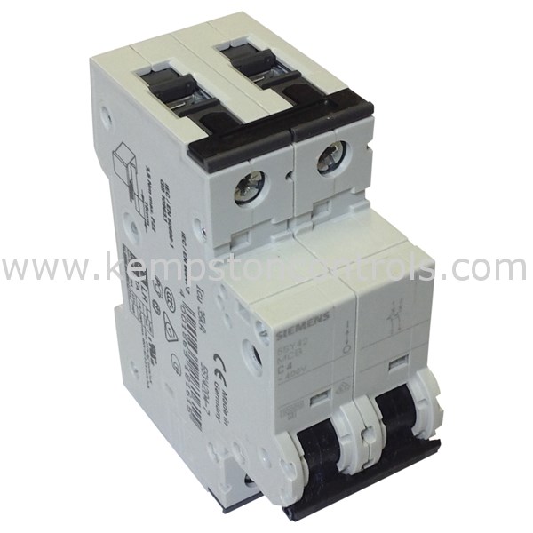 Siemens 5SY4204-7 10KA, DP MCB, "C" TYPE, 4A | Kempston Controls