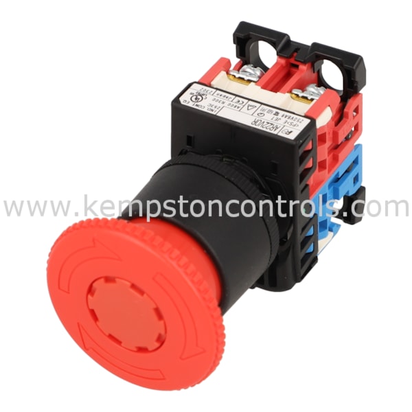 Fuji AR22V0R-11R FUJI PUSHBUTTON EM-STOP PUSH-LOCK, TURN-RESET (SOFT TOUCH 40MM DIA WHITE ARROW ...