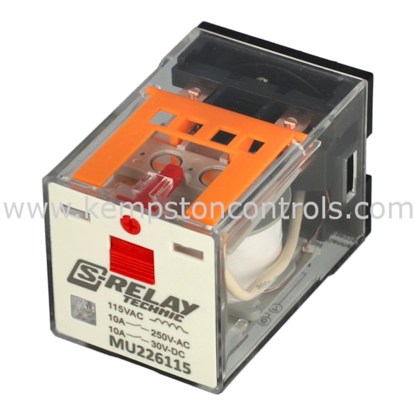 Schrack MU226115 SCHRACK PLUG-IN RELAY, 8 PIN, 2CO, 115VAC, 10A ...