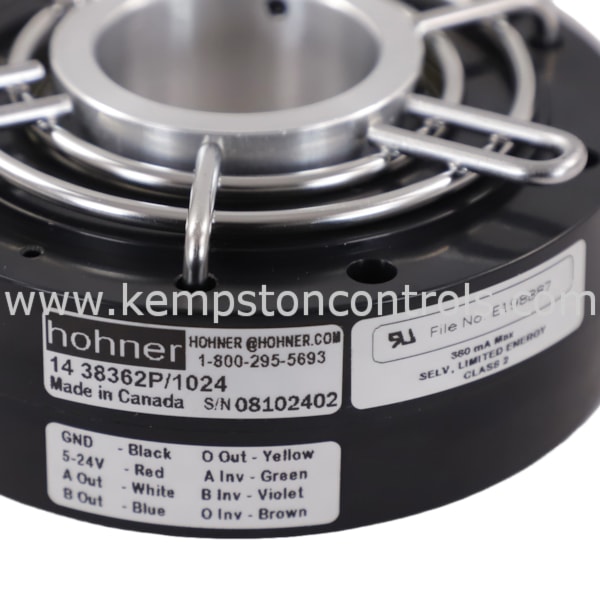 Hohner 1438362P/1024 HOHNER INCREMENTAL ENCODER, 38MM HOLLOW SHAFT ...