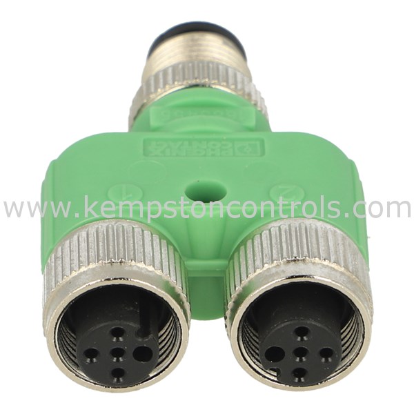 Phoenix 1683455 PHOENIX CONTACT Y DISTRIBUTOR, 2X M12 FEMALE TO M12 ...