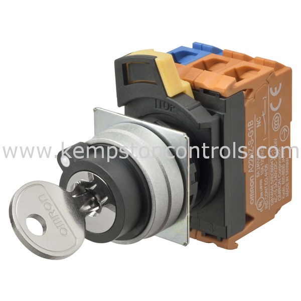 Omron A22NK-2MM-01AA-G222 OMRON SELECTOR A22NK Ø22, KEY TYPE S, 2 ...