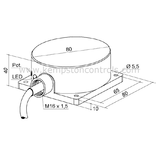 Proxitron IKK 060.38 CG PROXITRON INDUCTIVE SENSOR, 80X80X40MM HOUSING ...