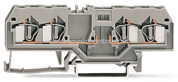 WAGO 281-656 WAGO 4-CONDUCTOR CARRIER TERMINAL BLOCK, GRAY | Kempston ...