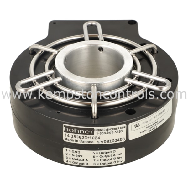 Hohner 1438362D/1024 HOHNER INCREMENTAL ENCODER, 38MM HOLLOW SHAFT ...