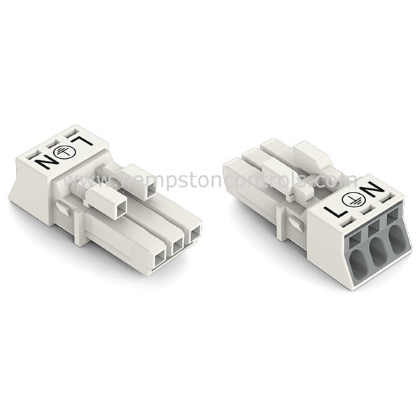 WAGO 890-223 WAGO SOCKET, WITHOUT STRAIN RELIEF HOUSING 3-POLE WHITE ...