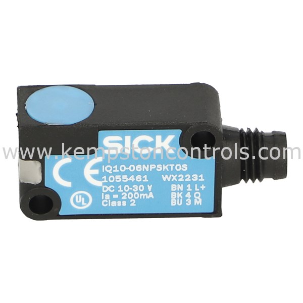 Sick IQ10-06NPSKT0S SICK INDUCTIVE SENSOR, RECTANGULAR, 6MM NON FLUSH, PNP NO, DC 3 WIRE, M8 3 ...