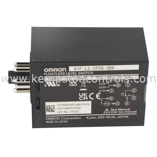 Omron 61F-LS-CP08-SRA OMRON FLOATLESS LEVEL SWITCH, 100-240VAC, PLUG-IN ...