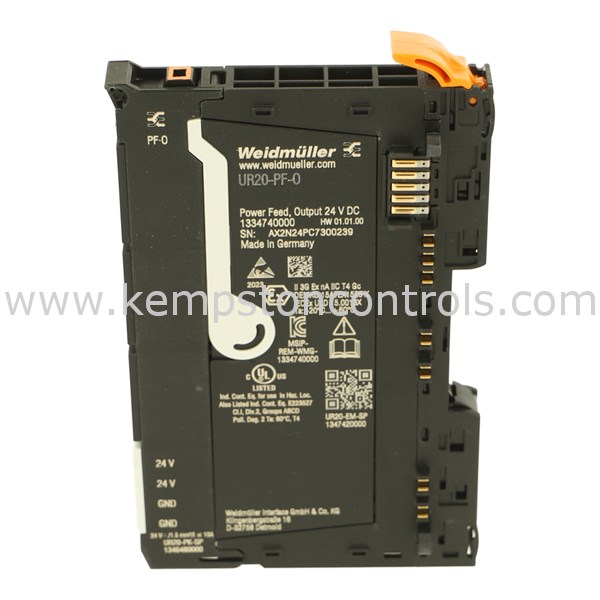 Weidmuller 1334740000 WEIDMULLER REMOTE I/O MODULE, IP20, POWER SUPPLY ...