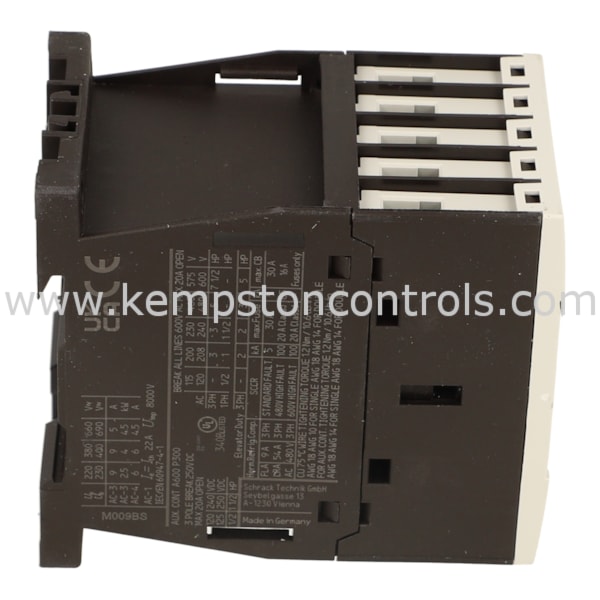 Schrack LTD00913 SCHRACK CONTACTOR 4KW/400V/9A, 1 NO, COIL 230VAC SIZE ...
