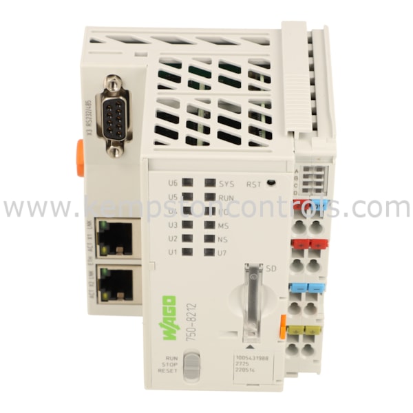 WAGO 750-8212 WAGO CONTROLLER PFC200; 2ND GENERATION; 2 X ETHERNET, RS ...