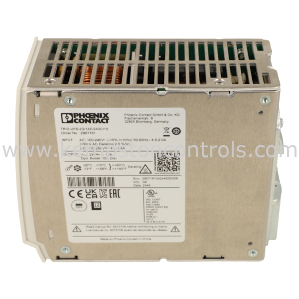 Phoenix 2907161 PHOENIX TRIO UPS, USB (MODBUS/RTU), INPUT: 1-PHASE ...