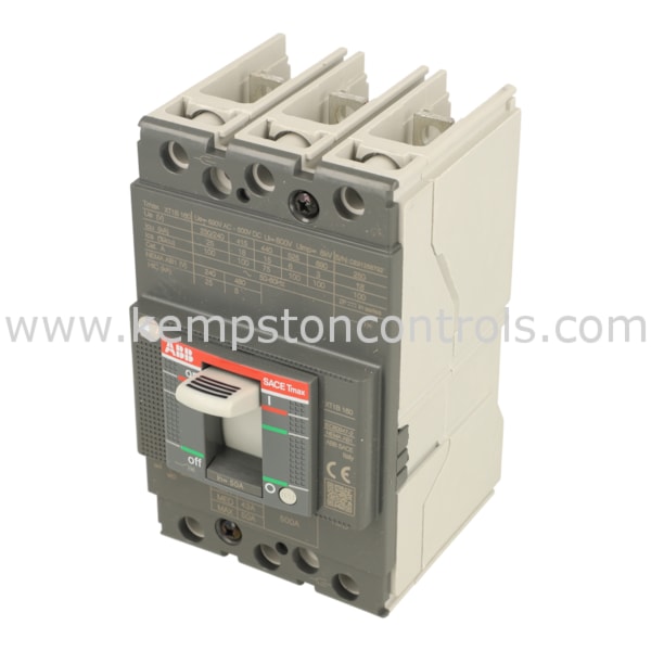 ABB 1SDA066804R1 ABB MCCB TMAX XT1B 160 IN=50A ICU=18KA@415VAC FIXED 3P ...