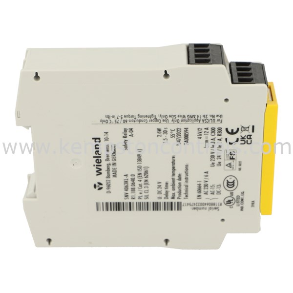 Wieland R1.188.0640.0 WIELAND SAFETY RELAY WITH TIME FUNCTION, 2NO ...