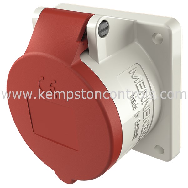 Mennekes 1797 MENNEKES RED STRAIGHT PANEL SOCKET IP44 32A 5P 400V 6H ...
