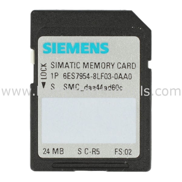 Siemens 6ES7954-8LF03-0AA0 SIEMENS SIMATIC S7, MEMORY CARD FOR S7-1X00 ...