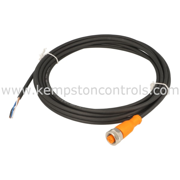 IFM EVC837 IFM CONNECTING CABLE WITH SOCKET, M12 CONNECTOR, 4M PUR ...