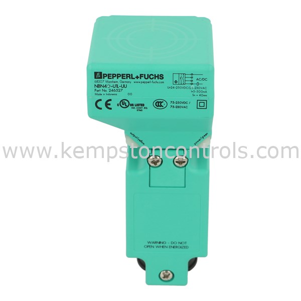 Pepperl + Fuchs NBN40-U1L-UU P+F INDUCTIVE SENSOR, BLOCK HOUSING, 40MM RANGE NON FLUSH, 2 WIRE ...