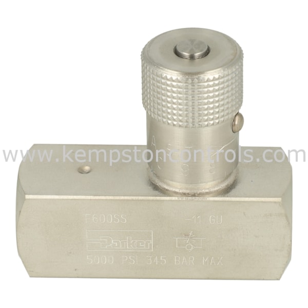 Parker F600SS PARKER FLOW CONTROL VALVE, F SERIES, 30 L/MIN, 3/8 ...