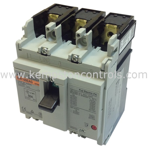 Fuji BW100EAG-3P050/F-1 FUJI BW100EAG-3P050F-A MCCB 3 POLE 50 AMP (F ...