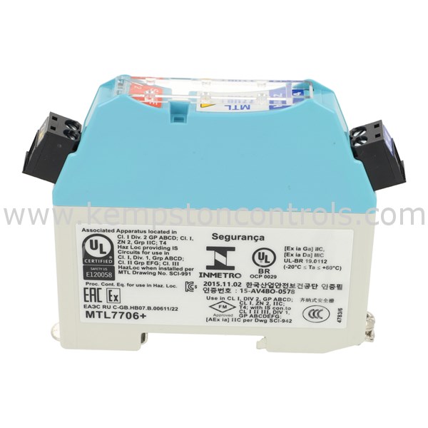 Eaton MTL MTL7706+ CROUSE HINDS SAFETY BARRIER, DIN RAIL MOUNT ...