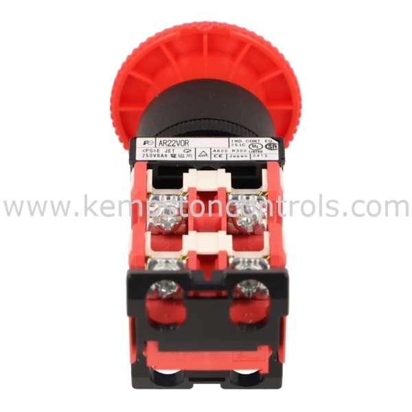 Fuji AR22V0R-12R FUJI PUSHBUTTON EM-STOP PUSH-LOCK, TURN-RESET (SOFT TOUCH 40MM DIA WHITE ARROW ...