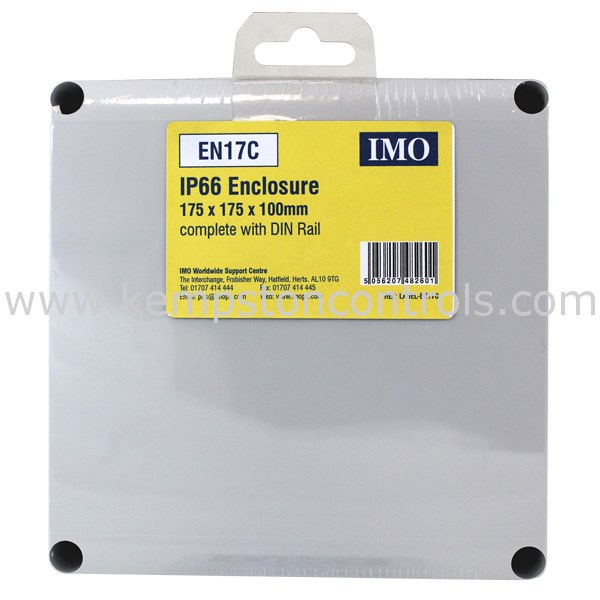IMO EN17C IMO IP66 RATED PROTECTION ENCLOSURE, ABS, 175X175X100MM, DIN ...