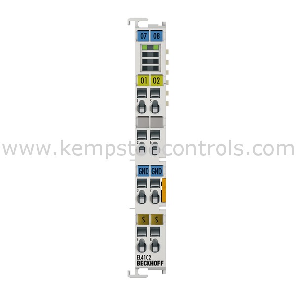 Beckhoff EL4102 BECKHOFF ETHERCAT TERMINAL, ANALOG OUTPUT TERMINAL, 2-CHANNEL, 0-10 V, 16 BIT, 2 ...